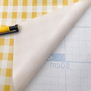 Yifasy Shelf Liner Yellow Grids Self-Adhesive Drawer Shelving Paper Line Study Desk Storage Cabinets 118x17.7 Inch