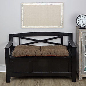 Klear Vu The Gripper Omega Non-Slip Tufted Bench Cushion for Indoor Furniture, Entryway Storage, Bay Window, Corner Nook or Piano Seat, 43 Inches, 06 Gold