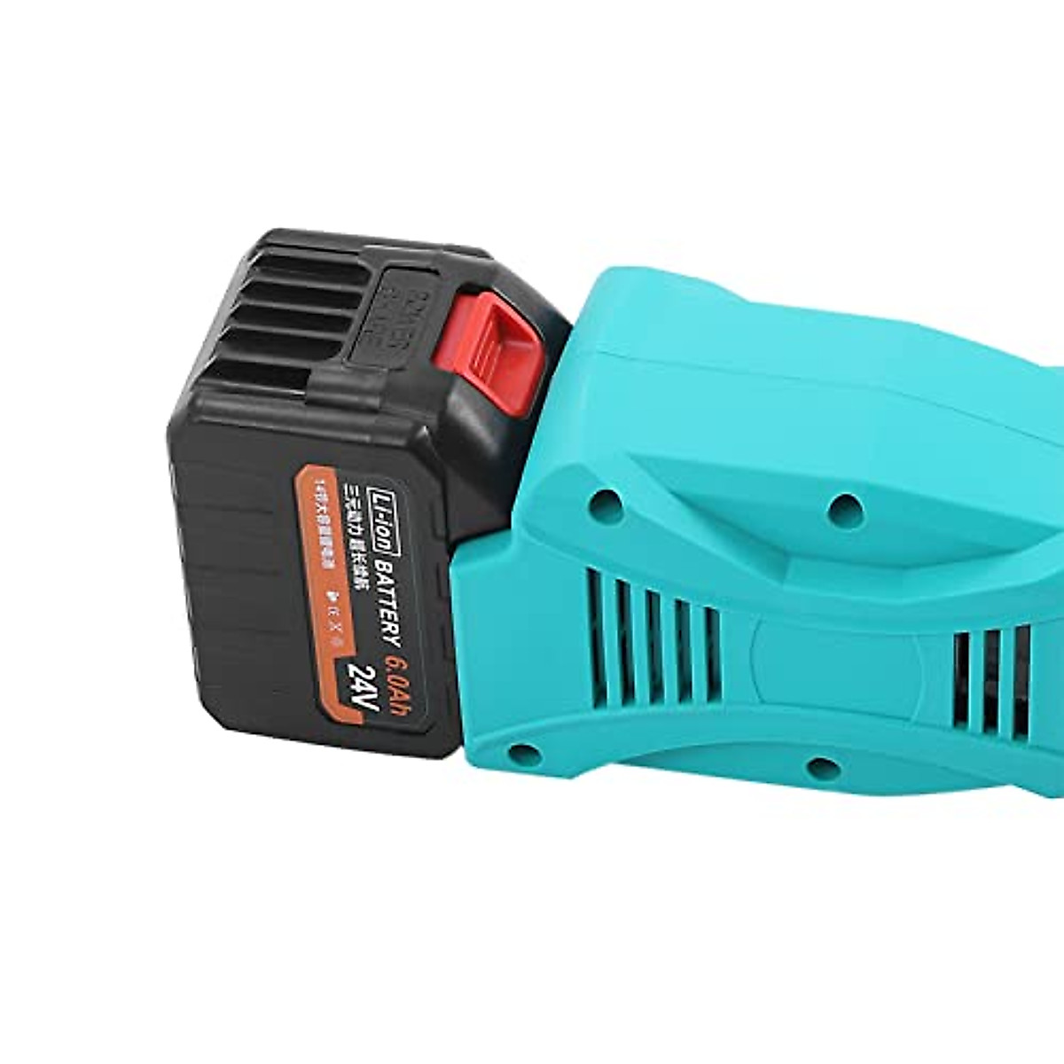 Rosyouth Lawn Trimmer, Electric Lawn Mower Garden Grass Cutter Cordless with Wheels, with Armrest, 24 V / 6Ah Lithium Battery, 1300 W Motor Power for Lawn, Yard, Soil Cultivation