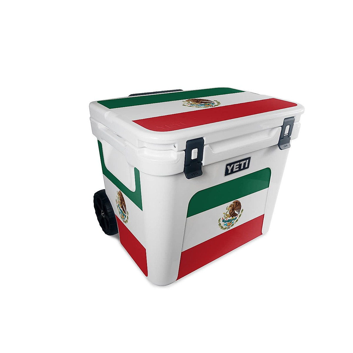 MightySkins Skin Compatible with Yeti Roadie 60 Wheeled Cooler - Mexican Flag | Protective, Durable, and Unique Vinyl Decal wrap Cover | Easy to Apply, Remove, and Change Styles | Made in The USA
