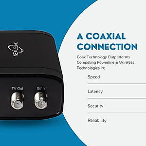 Nexuslink G.hn Ethernet Over Coax Adapter | 2000 Mbps, Fast and Secure Network Performance, Online Gaming and Streaming in Hard-to-Reach Locations, 2 Units (GCA-2000-KIT)