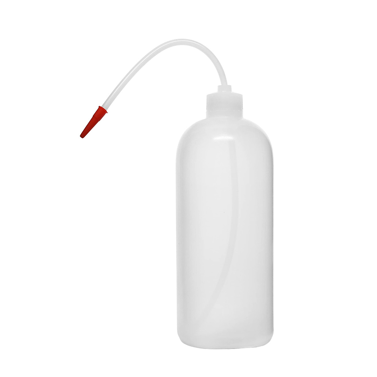 EISCO Wash Bottle, 1000ml - Polyethylene - Translucent, Unbreakable - Screw Cap with Flexible Delivery Tube for Dispensing Liquid - Includes Tube Cap