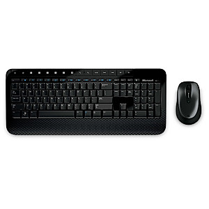 Microsoft Wireless Desktop 2000, Black - Wireless Keyboard and Mouse Combo with Comfortable Palm Rest.