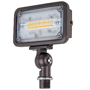 Newhouse Lighting WW15BRZ 16-Watt Outdoor Die-Cast Aluminum LED Wall Wash Flood, Weatherproof Landscape Lighting 1500 Lumens, 3000K Warm White, 120V, 1/2" Knuckle Mount, Bronze