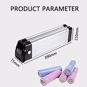 NURCIX E-Bike Pedelec Battery 36V 15.6Ah 577Wh, Suitable for 36V 250W/350W/500W Motors, for MiFa Rex Prophete Aldi Bike, Can Match Phylion/XH370-10J with Charger (36V,15.6AH)