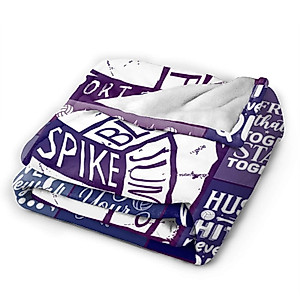 Homieblanket Volleyball Blanket for Boys Girls, Cool Volley Ball Themed Design Printed Throw Blankets for Kids Lap, Chair Sofa, Warm Soft Cozy Blanket, 40"x 50"