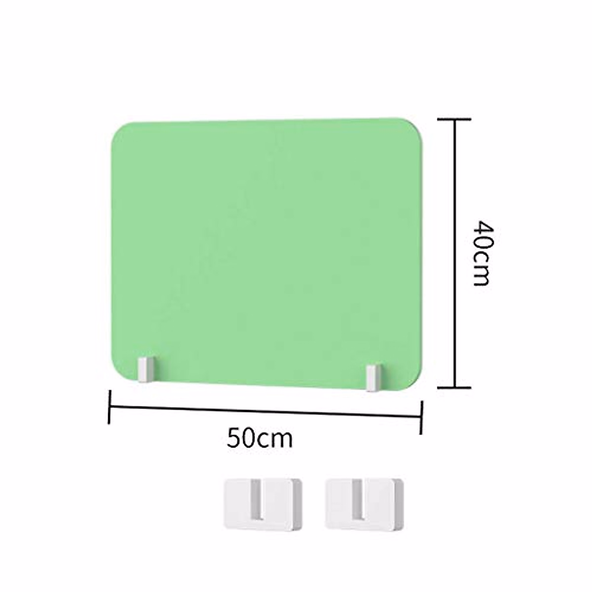 Sneeze Guard Panel for Desk Personal Protection Shield PVC Wood Board Privacy Shields Partition Panel for Office, Classroom, Exam, Restaurant-Green[40x50cm]