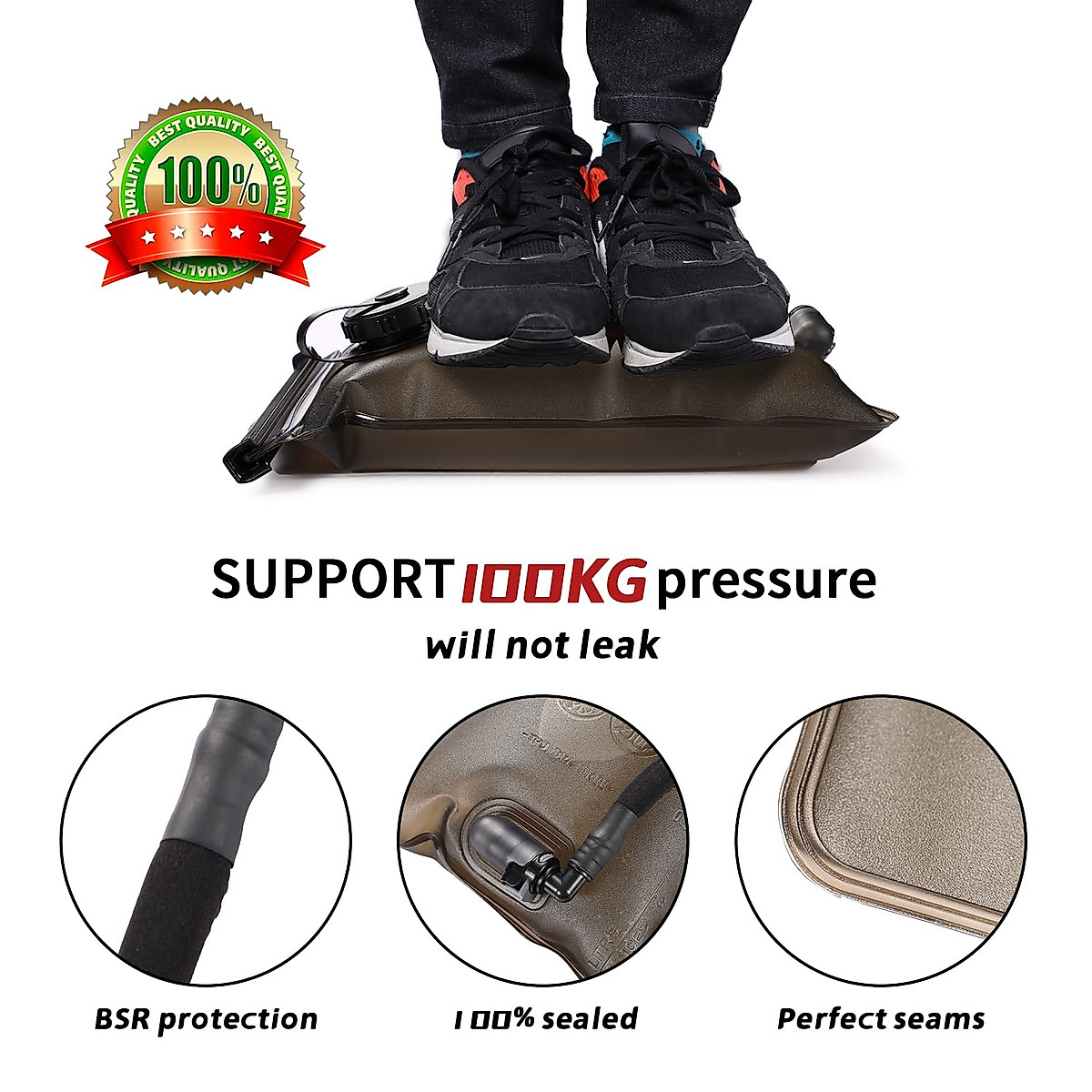 B BBAIYULE Hydration Backpack with 2L Water Bladder, Hydration Packs for Cycling Biking Running Hiking Climbing Skiing , Lightweight Water Backpack with Hydration Bladder for Men and Women (Black)