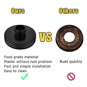 Watsango 2 Packs Mason Jar Syrup Dispenser, Coffee Syrup Dispenser for Regular Mouth Mason Jar, Food Grade Rustproof Plastic Pump for Syrup, Honey, Liquid Condiments, Ketchup, Coffee Syrup and More