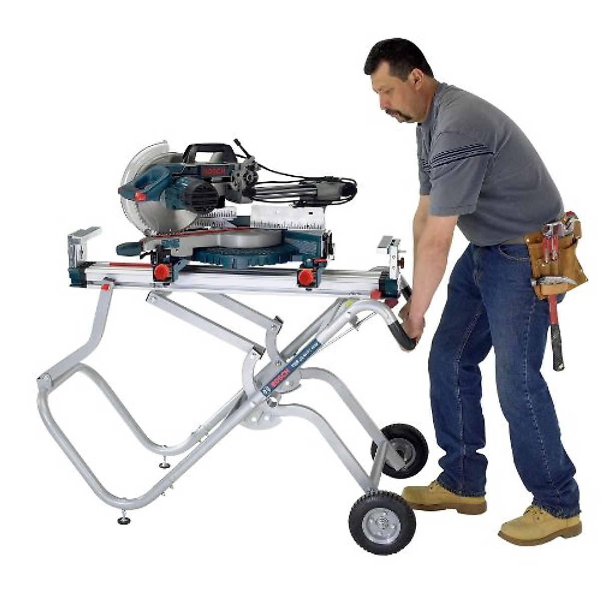 Bosch Portable Gravity-Rise Wheeled Miter Saw Stand T4B