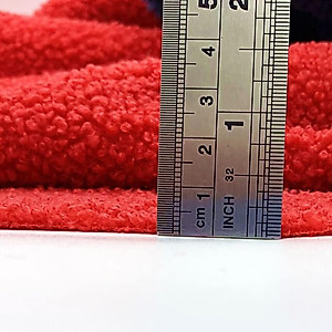 Tong Gu Faux Sheepskin Sherpa Fleece Curly Fabric DIY Material Sewing Material (White)