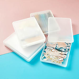 Spellbinders [ Stackable Medium Set (4 Trays, 4 Lids) Craft STAX Storage, Clear