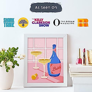 Pink Picasso Kits Mid Century Modern Paint by Number for All Ages | DIY Color by Numbers Craft Kit Acrylic Paint Canvas Beginners Painting Kits as Seen On Shark Tank | (Be Bubbly) 8x10-Paint Kit Set