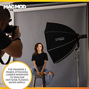 MagRing 2 Softbox Mount by MagMod | Photography Lighting MagBox Accessory | Modular Speedlite Base | New and Improved Magnetic Speedring