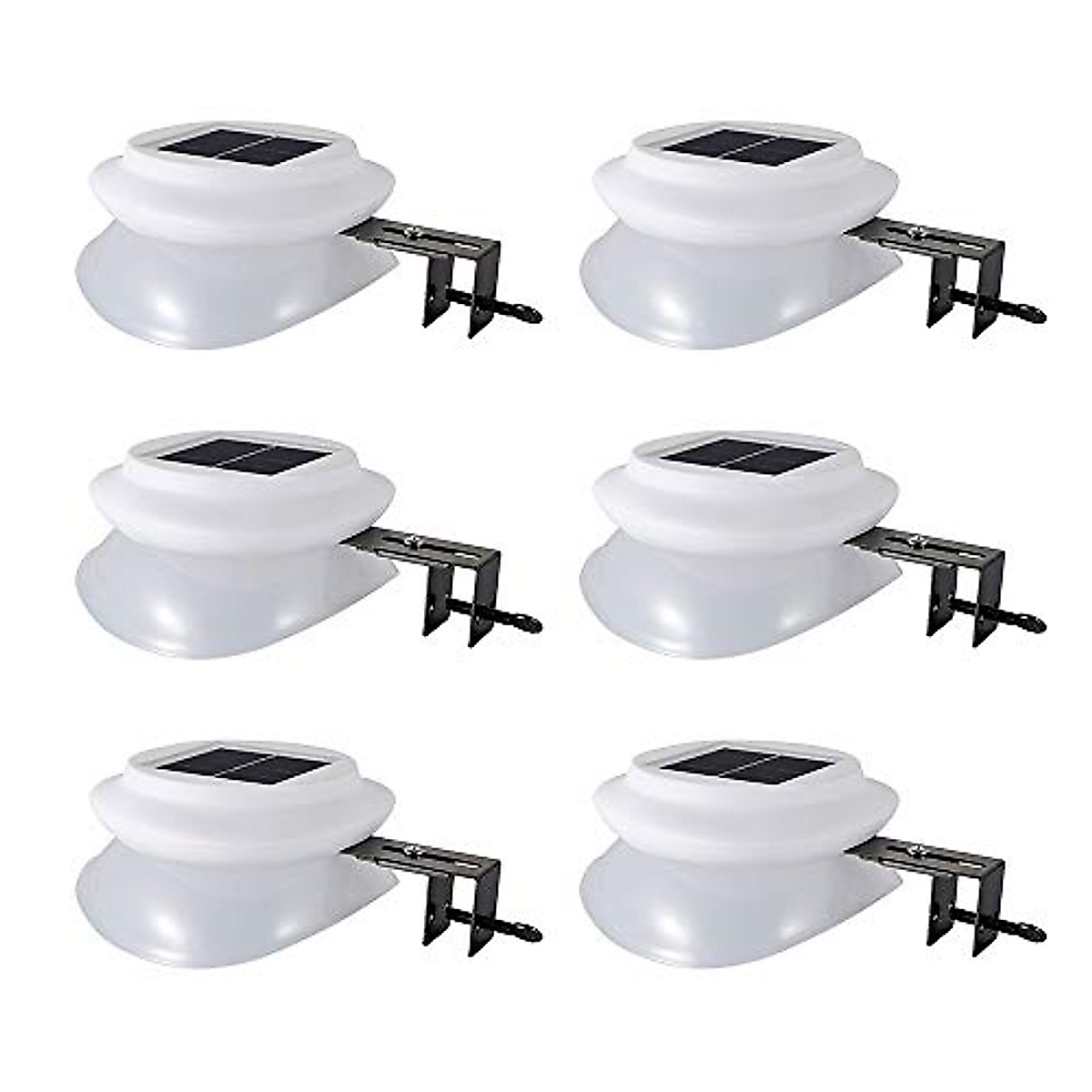 iSunMoon 6 Pack Upgraded Version Gutter Solar Lights Outdoor 9 LED Gutter Lights Solar Powered for Fence Roof Gutter Garden Yard Wall Lamp