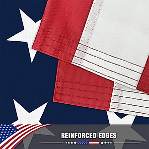 5x3 Ft American Outdoor Flag US Flag Bright Color and UV Fade Proof Canvas Header and Double Stitched - USA Flags with Brass Grommets