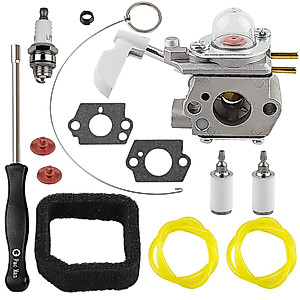 Ferilter 308054114 Carburetor for Homelite 26B Leaf Blower UT09526 308054075 with Carburetor Adjusting Tool Air Filter Primer Bulb