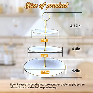 Cake Stand Set-5 Pcs Cupcake Stand Set-Dessert Table Display Set with 2xlarge 3-Tier Cupcake Stands + 3X Appetizer Trays Perfect for Wedding Baby Shower Home Birthday Tea Party Decoration(Round)