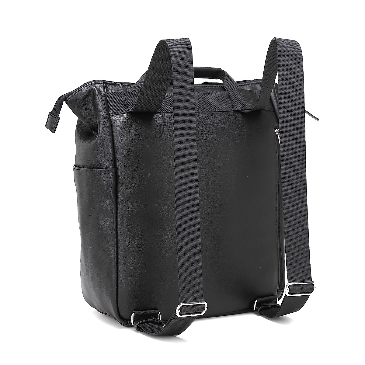 Kah&Kee Feaux Leather Convertible Backpack Tote Bag Casual Travel Daypack 2way for Women Man (Tan Pink)