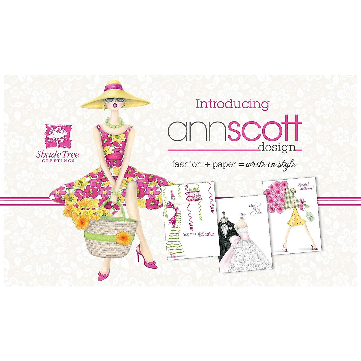 SHADE TREE GREETINGS Funny Women's Birthday Greeting Card (5" x 7") by Ann Scott Design | 3 Pack + 3 Envelopes (Purses)