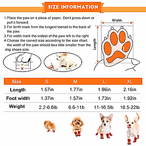 Kroiuain 2 Pairs Santa Red Detachable Closure Christmas Puppy Cute Dog Winter Shoes Boots (L)