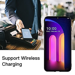 Asuwish Compatible with LG V60 ThinQ V60ThinQ 5G G9 Thin Q Case and Tempered Glass Screen Protector Thin Slim Soft TPU Flower Leather Cell Phone Cover for LGV60 V 60 60ThinQ 60V Women Rose Gold