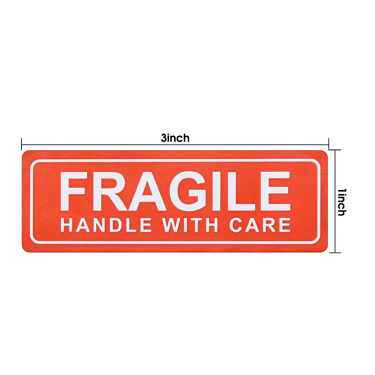 Fragile Stickers, Pacific Mailer 1" x 3" Fragile Handle with Care Warning Packing Shipping Label with Self Adhesive for Moving, Shipping [1000 Labels Per Roll]