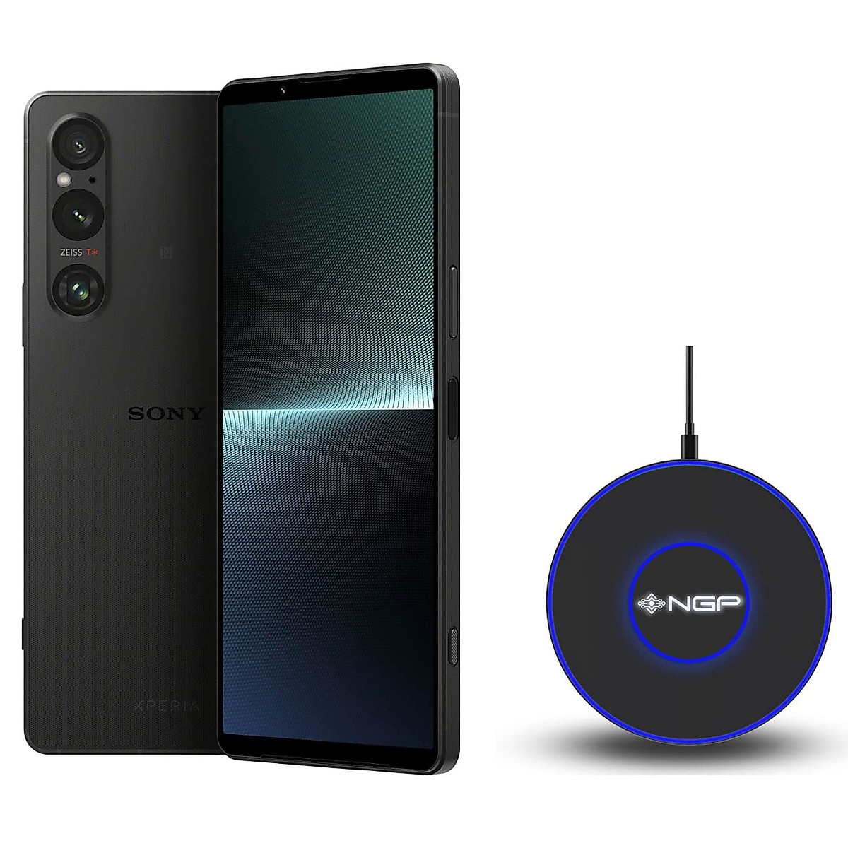 Sony Xperia 1 V 5G XQ-DQ72 Dual 256GB 12GB RAM Unlocked (GSM Only | No CDMA - not Compatible with Verizon/Sprint) Global, NGP Wireless Charger Included – Black