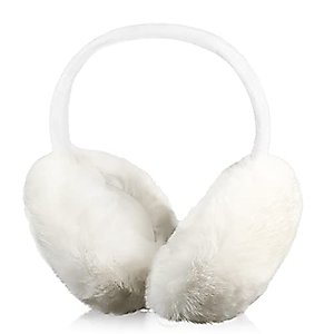 KINBOM Winter Ear Muffs, Cute Ear Muffs Winter Women Foldable Earmuffs Women Winter Earmuffs Ear Covers for Winter Cold Weather Outdoor (Creamy-White)