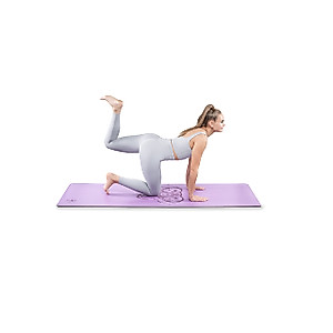 Yoga Mat by Modern Body Extra Thick 6mm for Exercise and Pilates - Purple Elephant- Natural Eco Friendly Rubber, Extra Cushion for Stability and Comfort, Absorbent non-slip grip with 2 carry straps