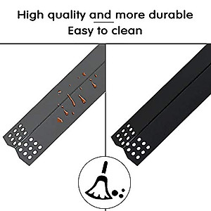 Hisencn Grill Replacement Parts for Nexgrill 720-0697, for Grill Master 720-0697, for Sunbeam 720-0697 Grill Burners Tube, Porcelain Steel Heat Plates, Temp Gauge/Heat Indicator 22551, 4-Pack