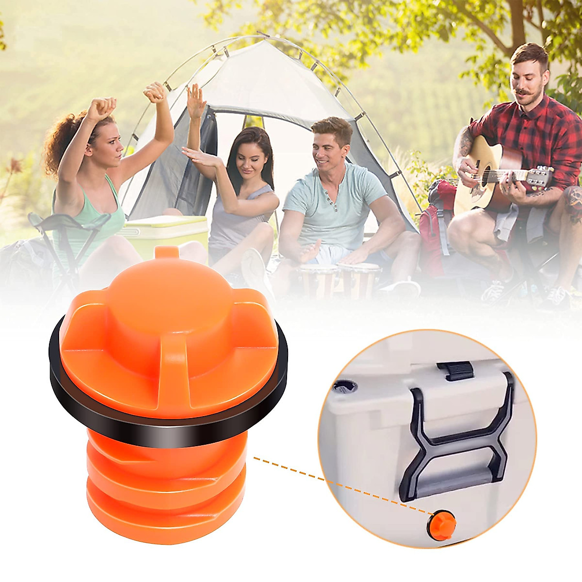 Cooler Drain Plugs Replacement Compatible with Yeti/Rtic 20 35 45 65 110 Cooler,Small Drain Plugs with Leak-Proof Design