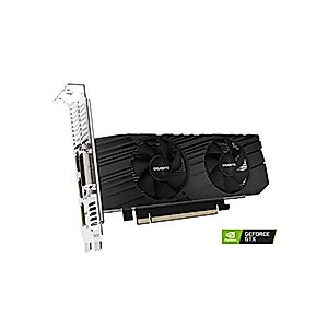 Gigabyte GeForce GTX 1650 D6 OC Low Profile 4G Graphics Card, Low Profile Design, 4GB 128-Bit GDDR6, GV-N1656OC-4GL Video Card