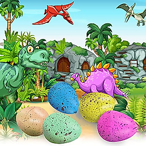 MIIRR Dinosaur Eggs, 30pcs Dino Smashers Eggs Kit as Easter Day Party Favors Games Supplies, Hatching in Water Growing Toys for Boys Girls 4-7