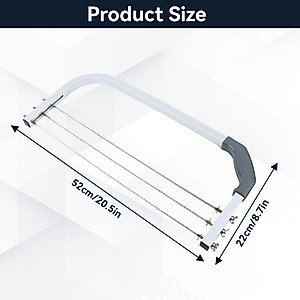 Adjustable Cake Leveler, Professional Layer Cake Slicer Cutter with 3 Stainless Steel Blades Baking Accessories for Bread Loaf Cake