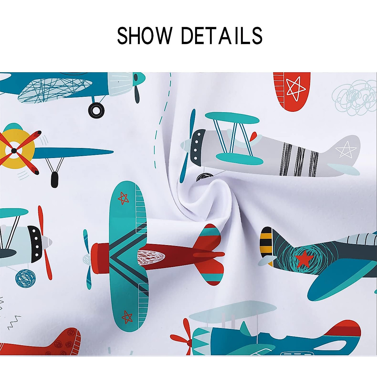 Yasida Twin Bed Sheets Kids, Twin Sheets 2 Pack for Kids, Fitted Sheet Twin, Airplane Printed Bed Sheets for Girls or Boys, Bed Fitted Sheet and Pillowcases Set, 100% Brushed Microfiber Fabric