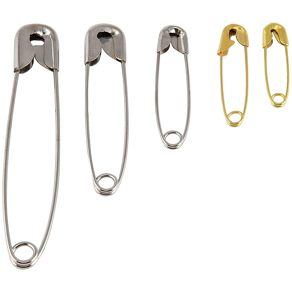 Singer 00205 Safety Pins Value Pack, Assorted Sizes, 225-Count