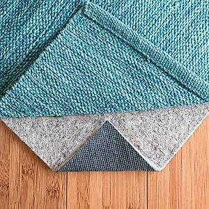 RUGPADUSA - Basics - 4'10" x 7'10" - 1/4" Thick - Felt + Rubber - Non-Slip Rug Pad - Cushioning Felt for Added Comfort - Safe for All Floors and Finishes