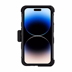 ZIZO Bolt Bundle for iPhone 14 Pro (6.1) Case with Screen Protector Kickstand Holster Lanyard - Black
