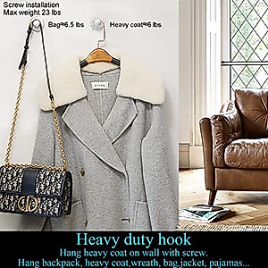 HIKIYEAT Solid Aluminum Towel Hook,Wall Hooks,Adhesive and Screw Installation,2 Pack,Heavy Duty,Hanging Robe,Loofah Holder,Minimalist Design,Door Hanger,for Glass Shower Bathroom,Coat(Matte Silver)