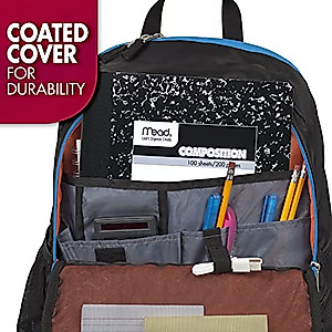 Mead Composition Notebook, 12 Pack, Wide Ruled Paper, 9-3/4" x 7-1/2", 100 Sheets per Notebook, Black Marble, Pack of 12