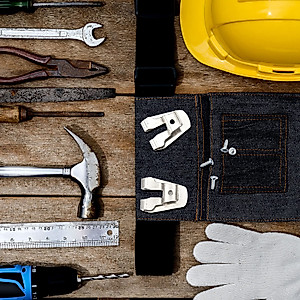 12 Pieces Belt Clip Hook Stainless Steel Impact Belt Clip Replacement Impact Driver Hook with Screws for Hammer Drill Tools