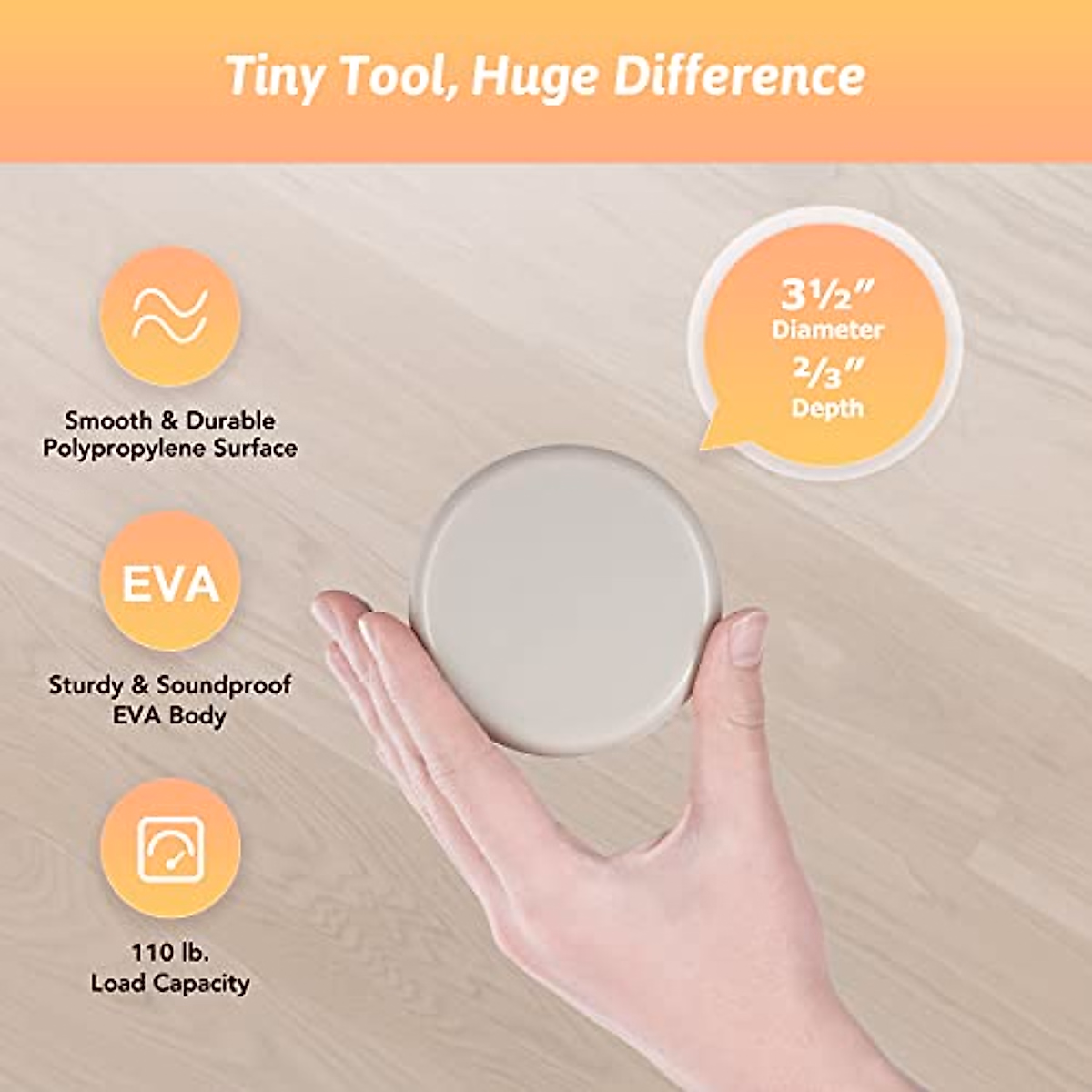 CO-Z Furniture Sliders - 16 Pack, 3 1/2" Reusable Furniture Sliders for Carpet, Heavy-Duty Furniture Gliders Movers for Hardwood Floors, Plastic Moving Pads for Heavy Furniture, Floor Protectors