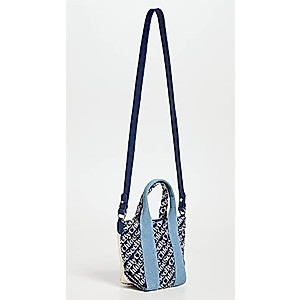 See by Chloe Women's Laetizia Mini Tote Crossbody, Royal Navy, Blue, Print, One Size