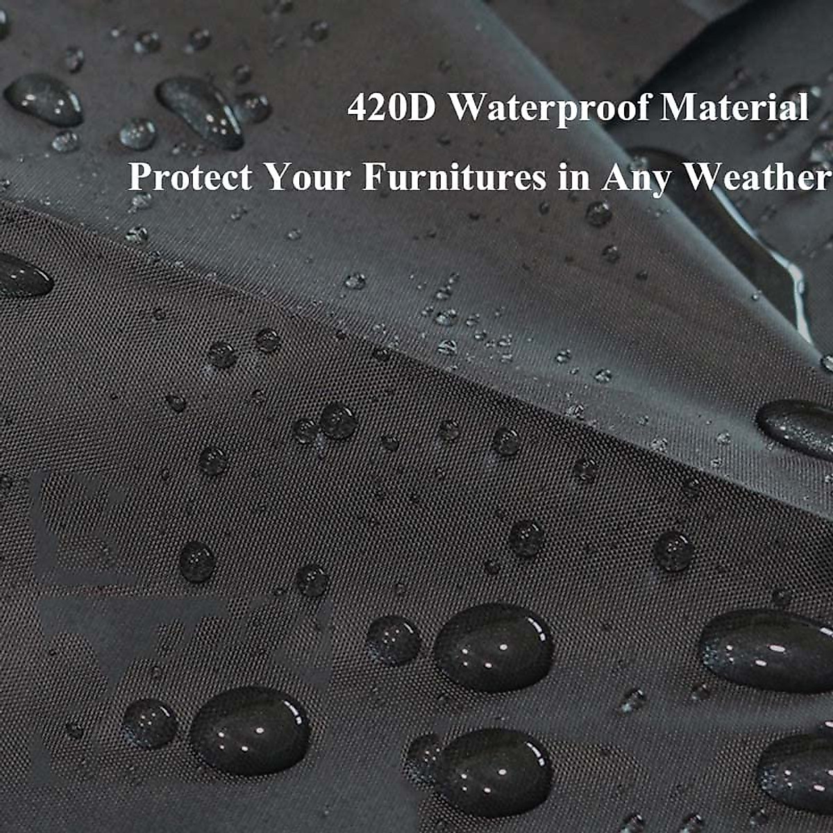 YSUEFIJO Patio Furniture Cover Waterproof 24x24x24in, Rectangular/Square Patio Table Cover, Heavy Duty 420D Garden Furniture Covers, Outdoor Table and Chair Set Covers, for Rectangular Dining Table