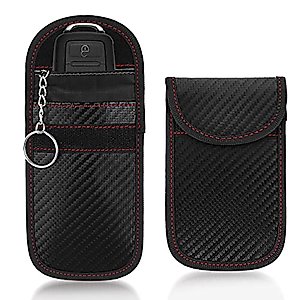 cobee Car Key Signal Blocker Pouch, 2 Pcs RFID Blocking Faraday Bag Protector for Key Fob Car Signal Blocking Key Protector Case Bag Remote Entry Attenuated Signal Pouch Bag for Car Security