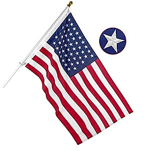 American Flag 4x6 ft: Longest Lasting US Flag, Made From Nylon, Embroidered Stars, Sewn Stripes, Brass Grommets, UV Protection Perfect for Outdoors! USA Flag