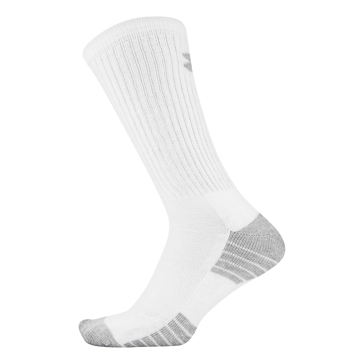 Under Armour Tech Crew Socks 2 Pairs, Black/White Assorted, Medium