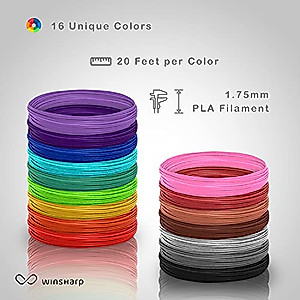 3D Pen Filament Kit Refills for 3D Pens - PLA 1.75mm Filament Color Pack Sample | Create Professional Art with 3D Pen Refills for Kids and Adults 3-D PLA Printing Filament Bundle Kit Accessories