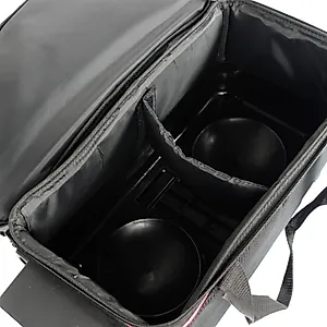 ELITE Basic Double Roller Bowling Ball Bag With Rolling Wheels | Stylish Graffiti-Style Design | Durable Bowling Bags With Ample Storage | Double Bowling Ball Bag (Pink)